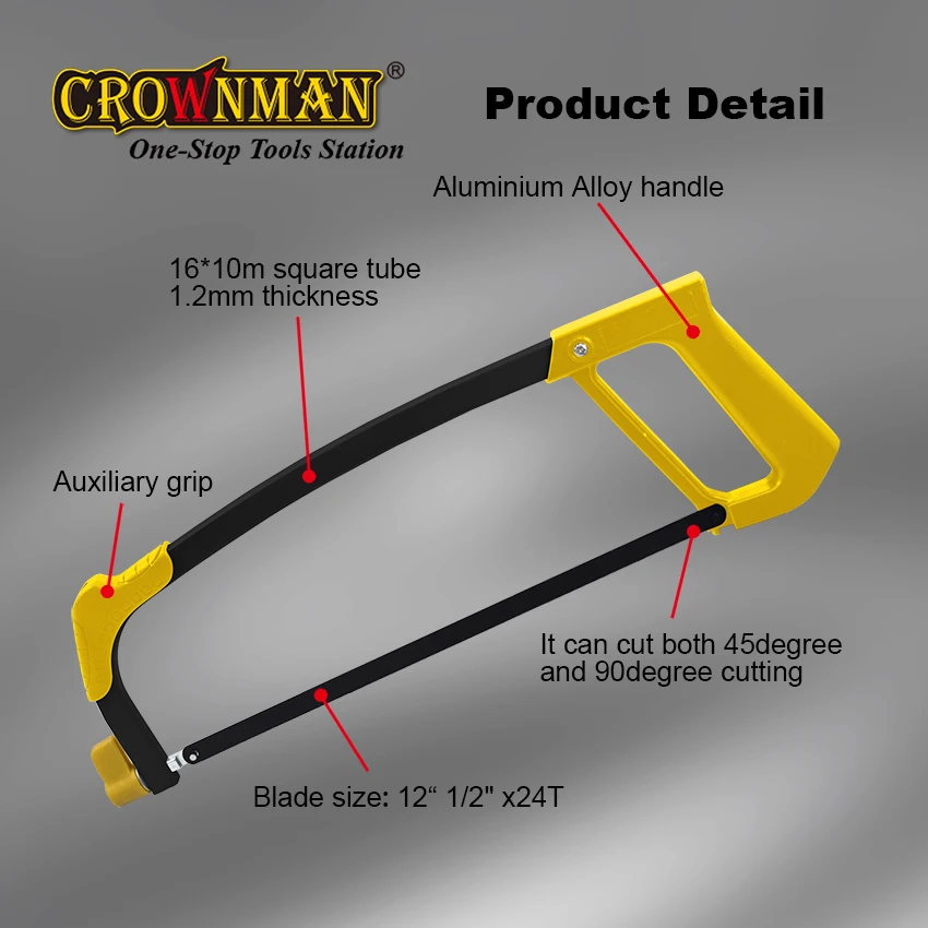 CROWNMAN Masonry & Painting Hand Tool - Adjustable Hacksaw