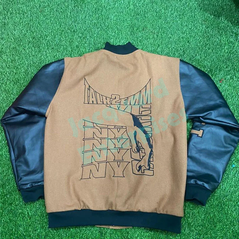 Custom Baseball Satin Jacket With Custom Embroidery And Chenille Logos ...