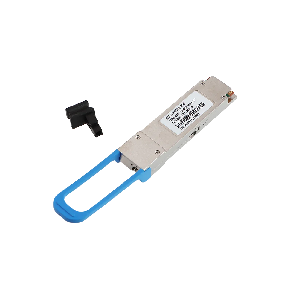 100G QSFP28 BIDI TX1304nm/RX1309nm Single Lambda LC SMF 40km PAM4 DDM ...