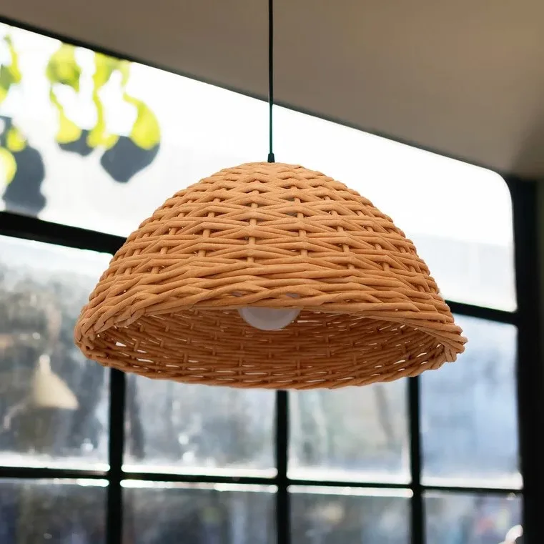 Small Rattan Pendant Light, Wicker Rattan Lampshade, Rattan Natural ...