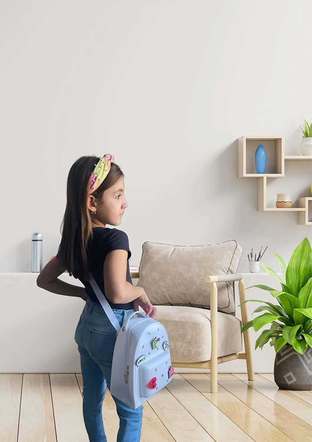 Cute Cartoon Silicone School Bag Backpack Ladies Backpack Charms Solid ...