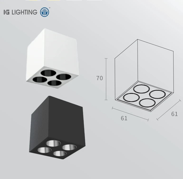 Modern LED Surface Mounted Spotlight Grille Light for Commercial