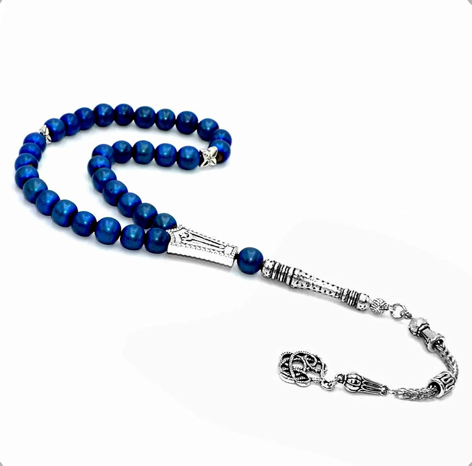 Islamic Rosaries Prayer Beads Muslim Accessories Blue Color Tasbih 99 ...
