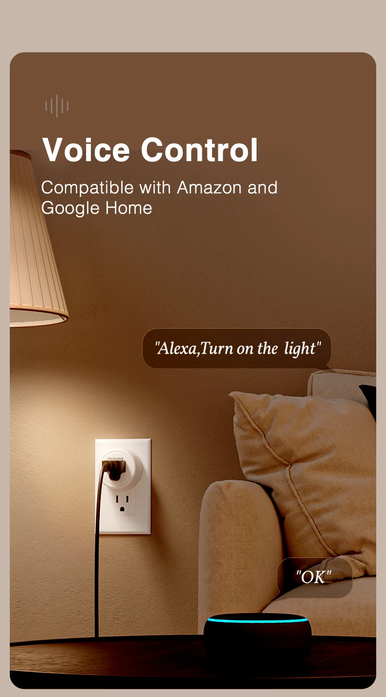 Gosund Tuya Remote Control Smart Smart Mini Plug Wifi Outlet Socket ...