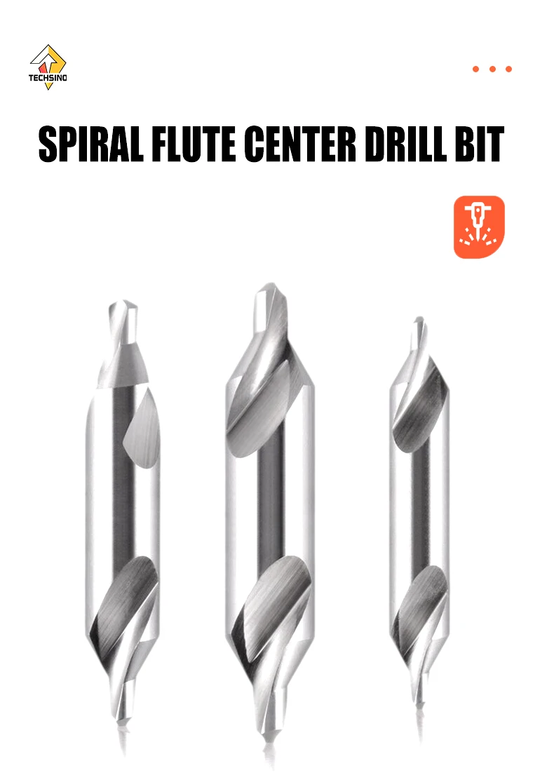 Center Drill Fully Ground Spiral Flute Stainless Steel Type A Center ...