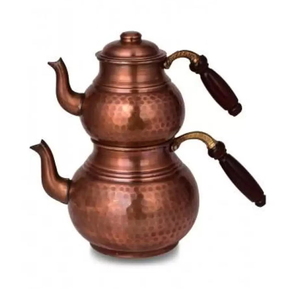 Handmade Hand Hammered Copper Turkish Stovetop, Tea Kettle, Teapot Set ...