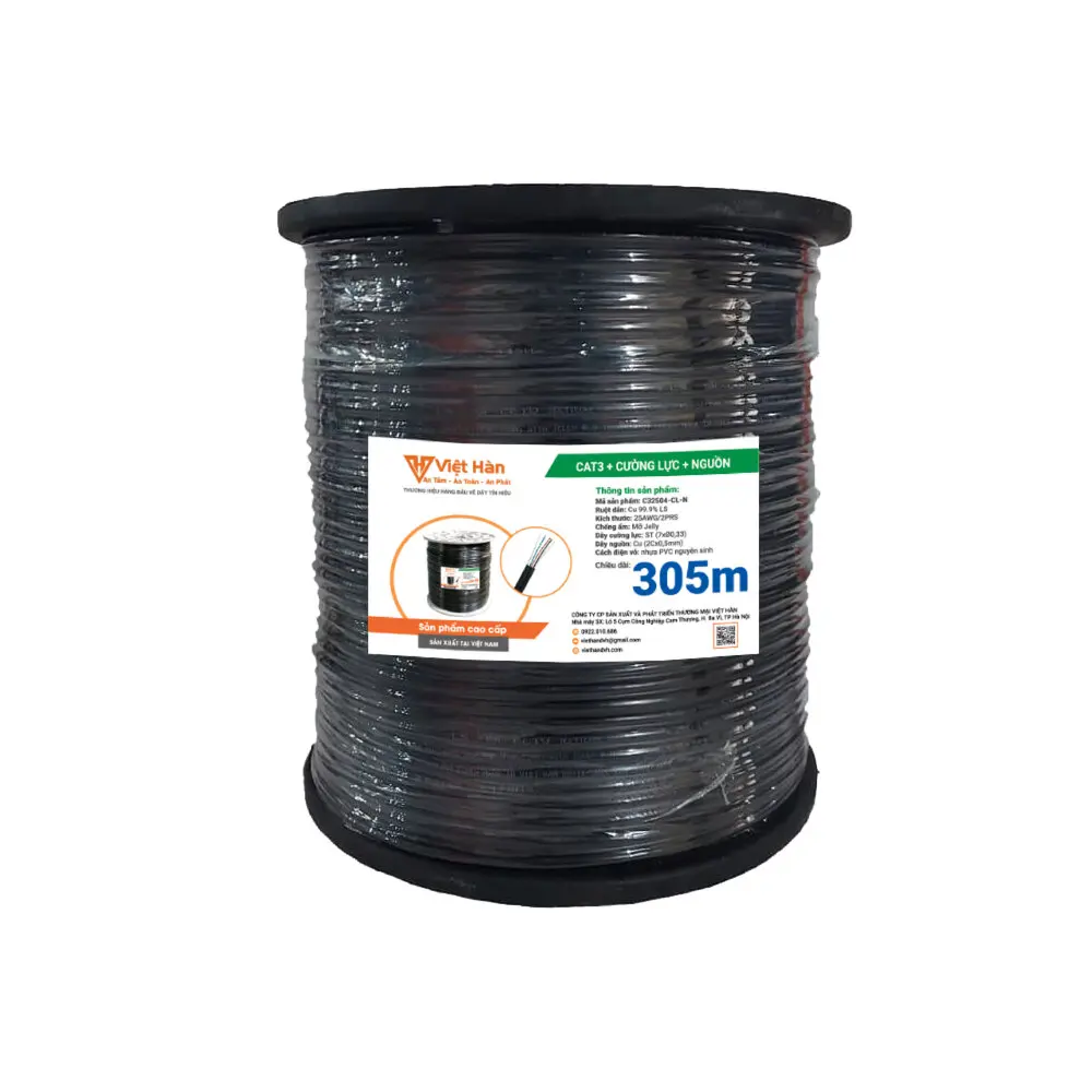 25AWG Copper UTP Cat3 Cable - 305m Indoor Outdoor Solution
