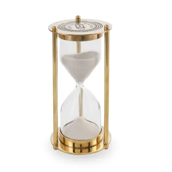 Calvin Handicrafts" Antique Brass Sand Timer Hour Glass 1 Minutes Size ...