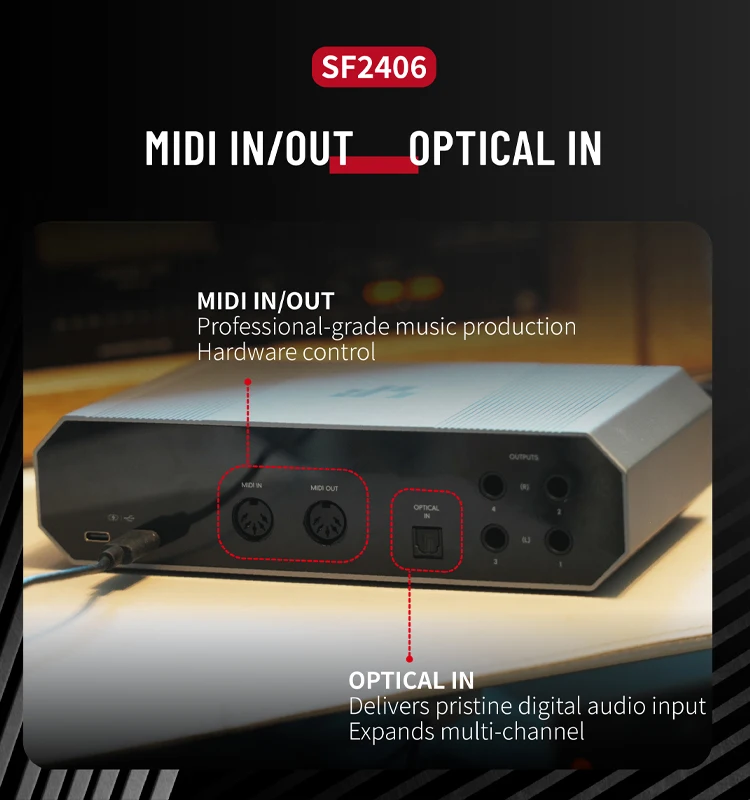 Simplefly SF2406 - Professional 4-Channel USB Audio Interface