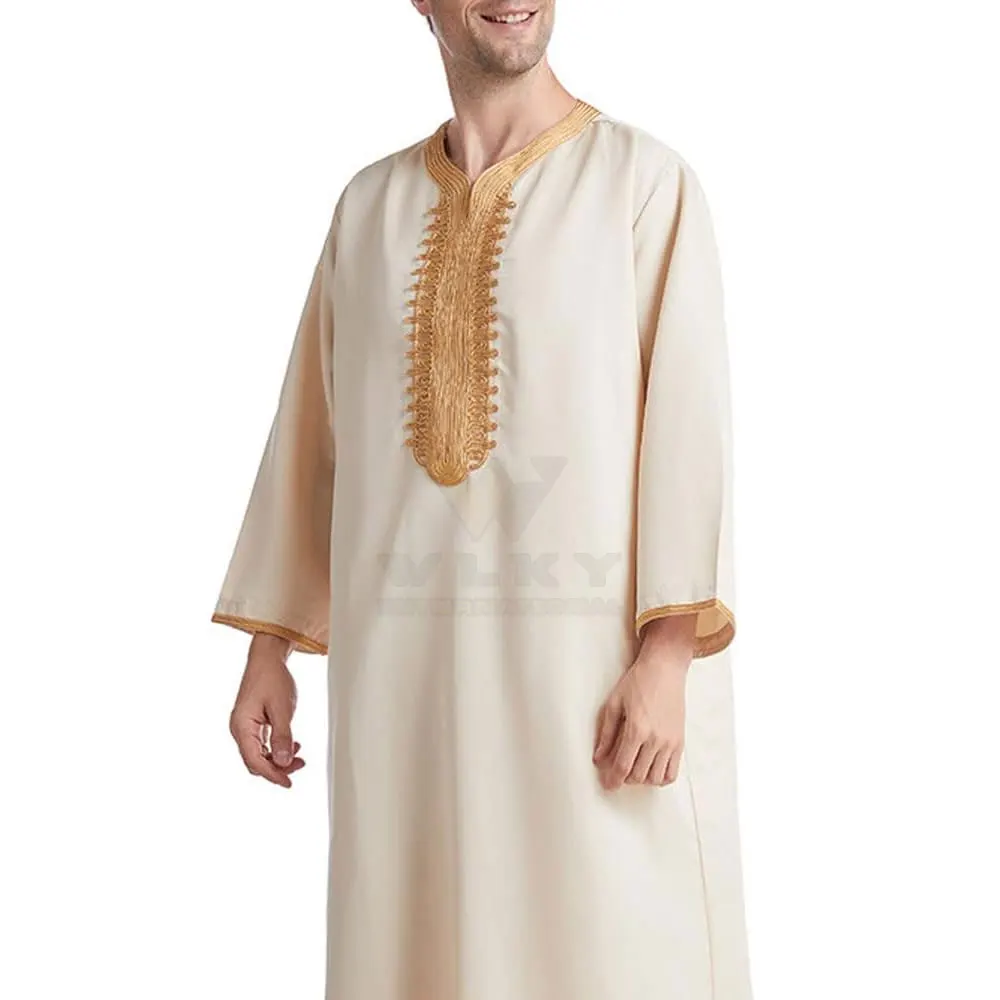 Muslim Kaftan Robes Islamic Clothing Vintage Long Robes Leisure Long ...
