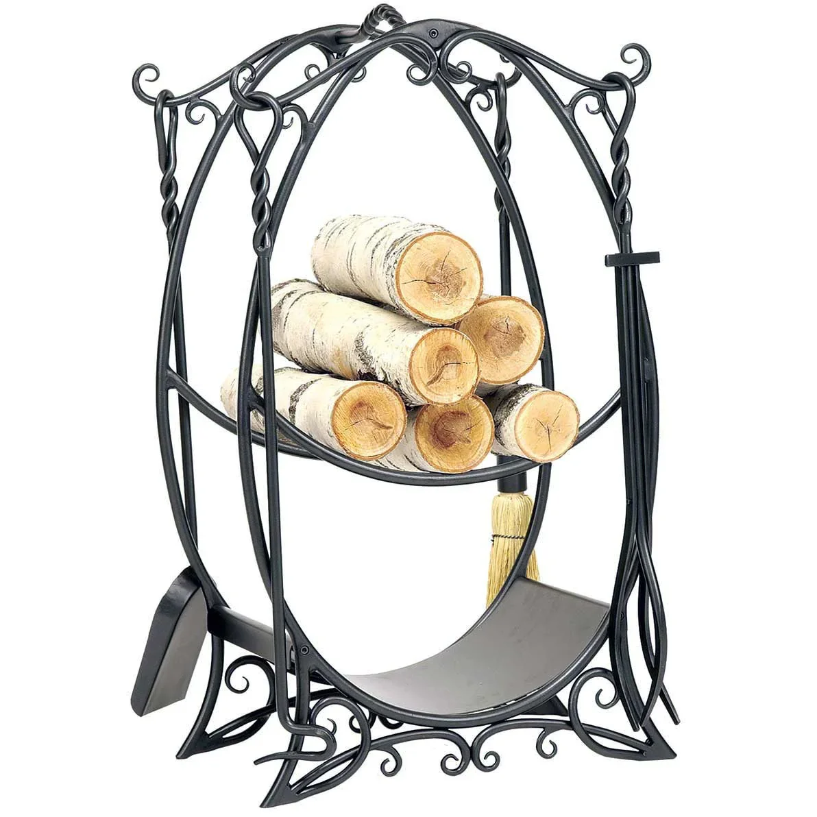 Decorative & Aesthetic Metal Log Holder For House Garden Metal Firewood ...