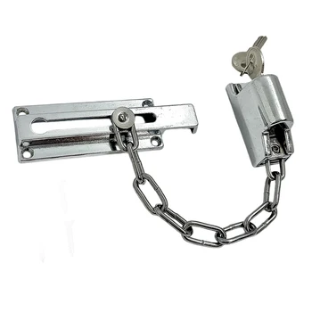 Steel Indoor Keyed Chain Door Lock Nickel Plated - Buy Keyed Chain Door ...