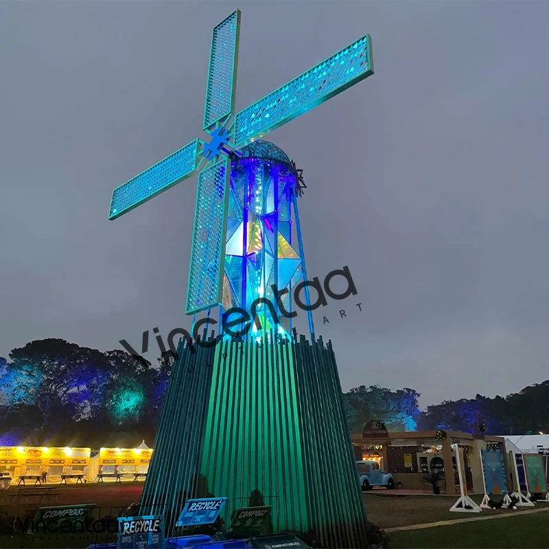Vincentaa Outdoor Pop Art Magic Realism Windmill Stainless Steel ...