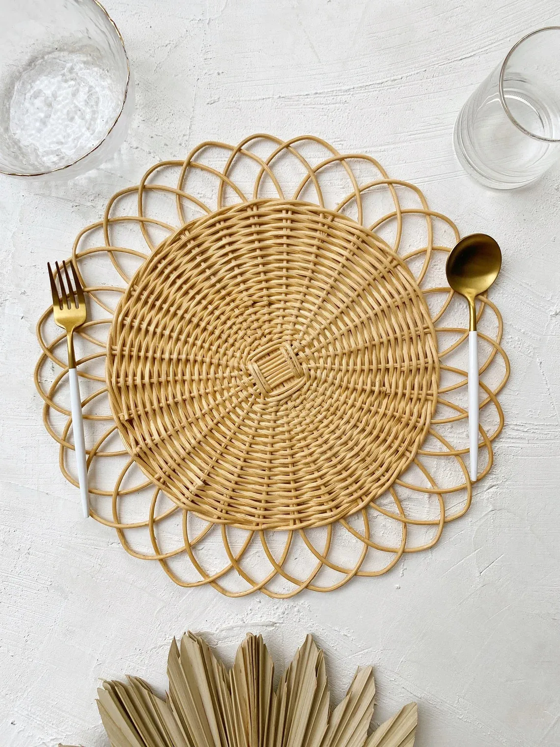 Dinner Centerpiece Decoration Rattan Placemats - Eco-friendly
