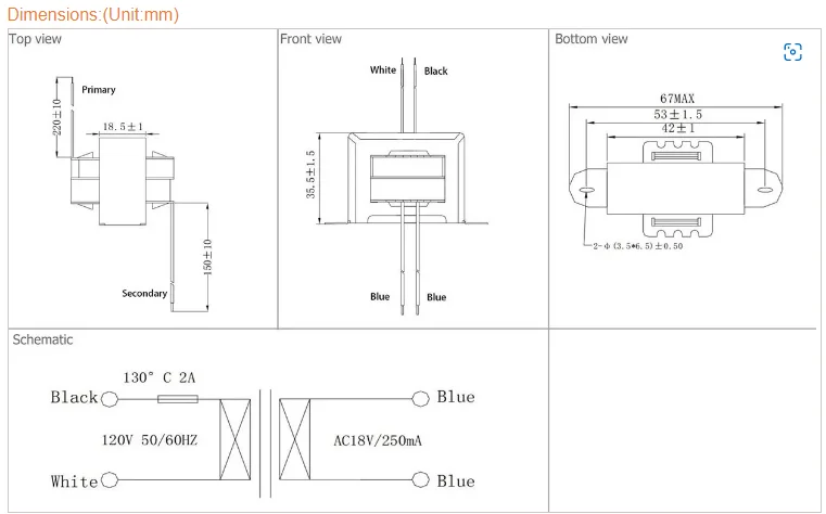 Pcb Mounted Low Frequency Transformer Encapsulated 12v Pcb Transformer