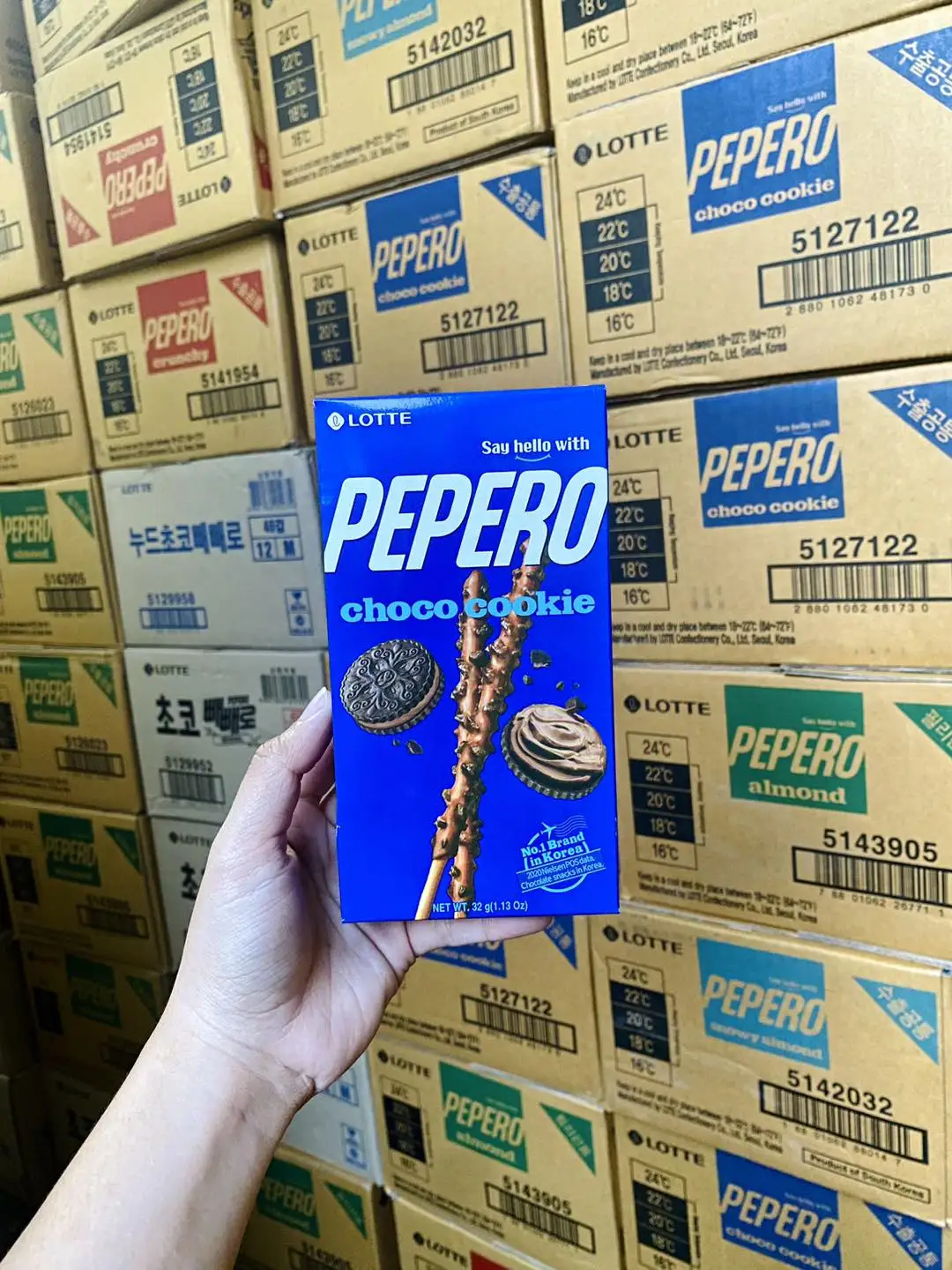 Lotte Pepero Biscuit Stick - Crispy White Cookie with Chocolate