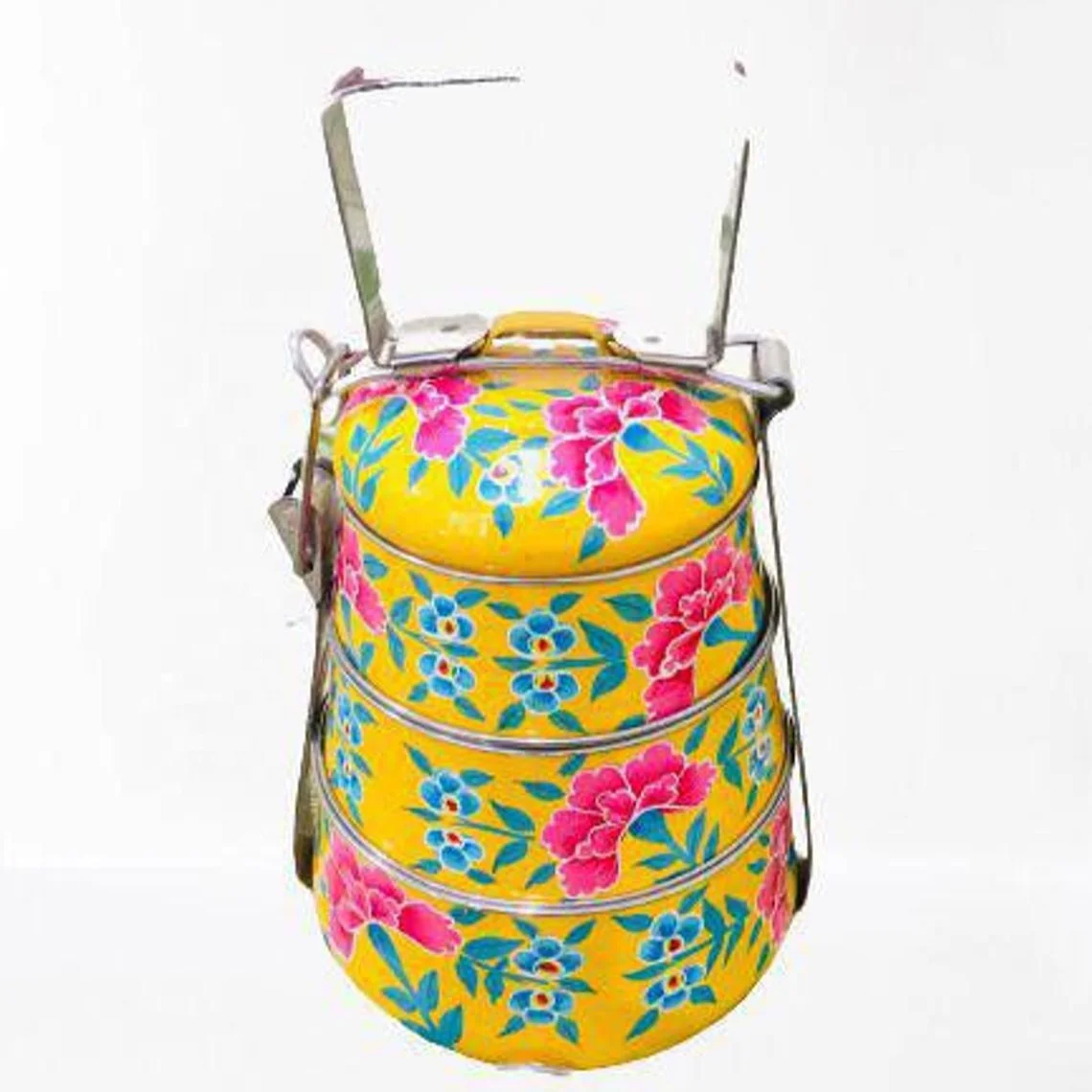 Stainless Steel Traditional Chinese Tiffin Box For Food Portable Handle ...