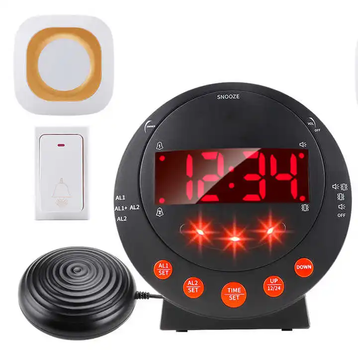 Cheap Digital Loud Speaker Led Flashing Light Vibrating Ring Alarm ...