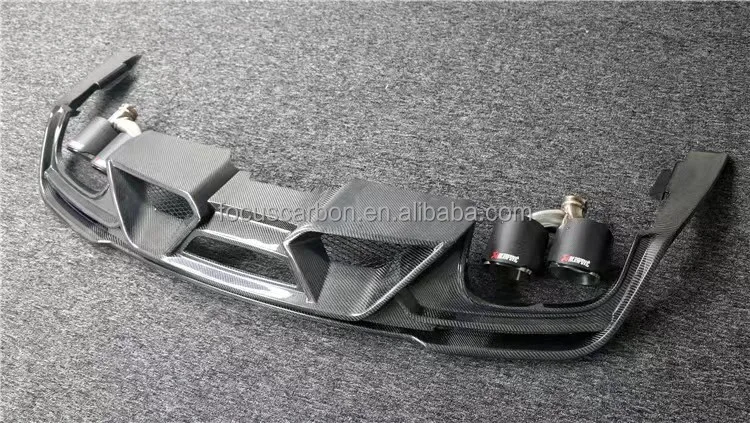 Carbon Fiber Rear Diffuser For Mustang Gt500 Rear Bumper Splitter Lip ...