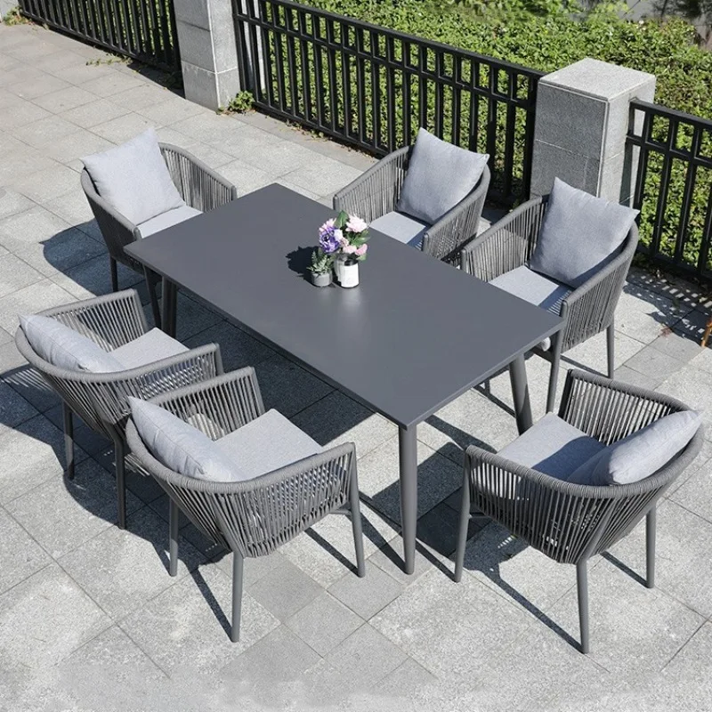 Wholesale Modern Outdoor Garden Furniture Set Aluminum Rattan Rope ...