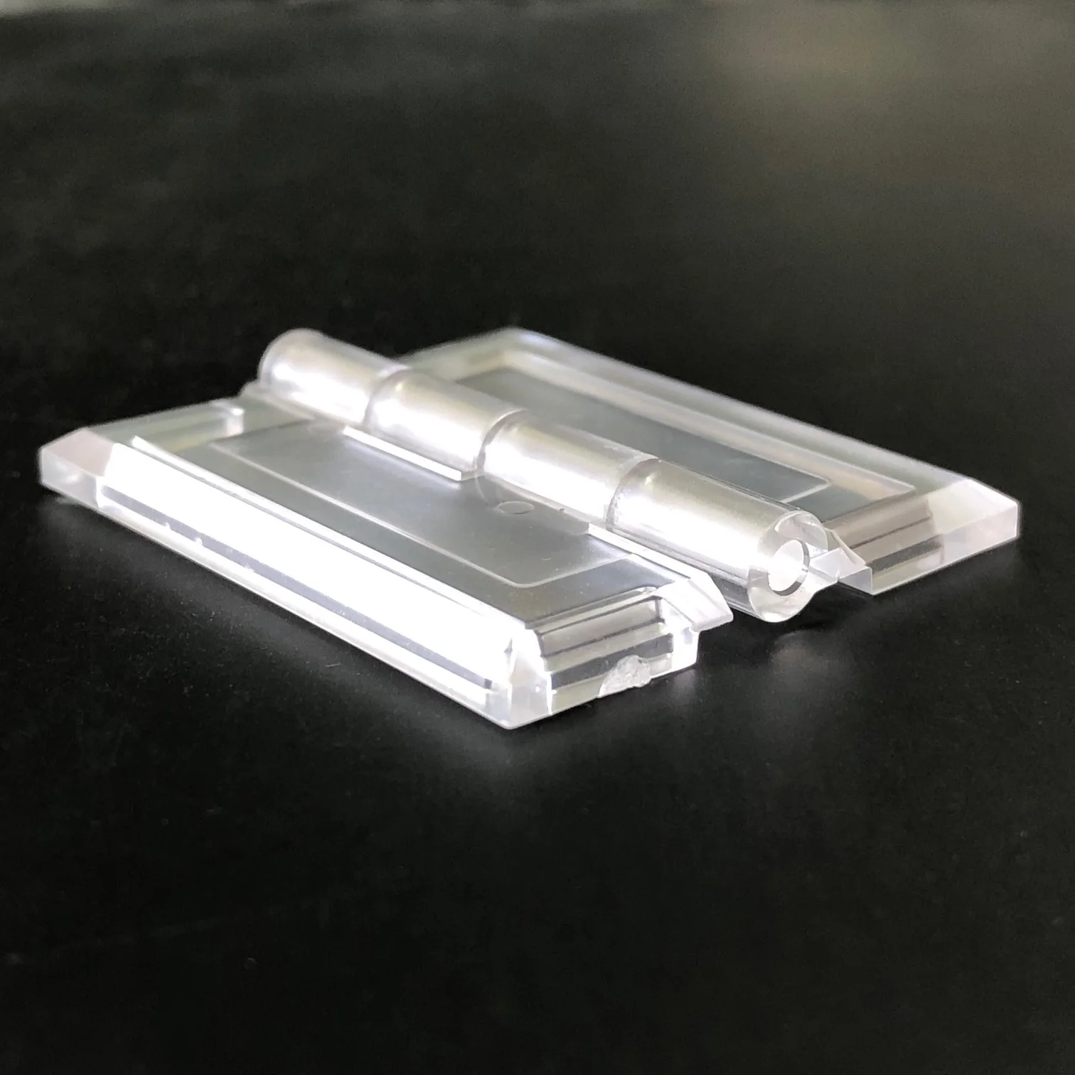 Clear Acrylic Mini Hinge - Transparent Plastic Hardware