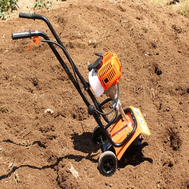 Small Hand-held Orchard Rotary Cultivator Gasoline Power Lawn Mower ...