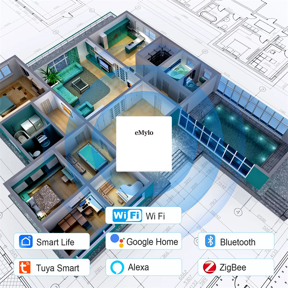 Tuya Smart Home Gateway Converter Hub Zigbee 3.0 Smart Wifi Communication & Networking Device ...