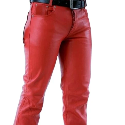 Genuine Sheep Skin Leather pants Mens Real Leather Skin Fit Pants ...