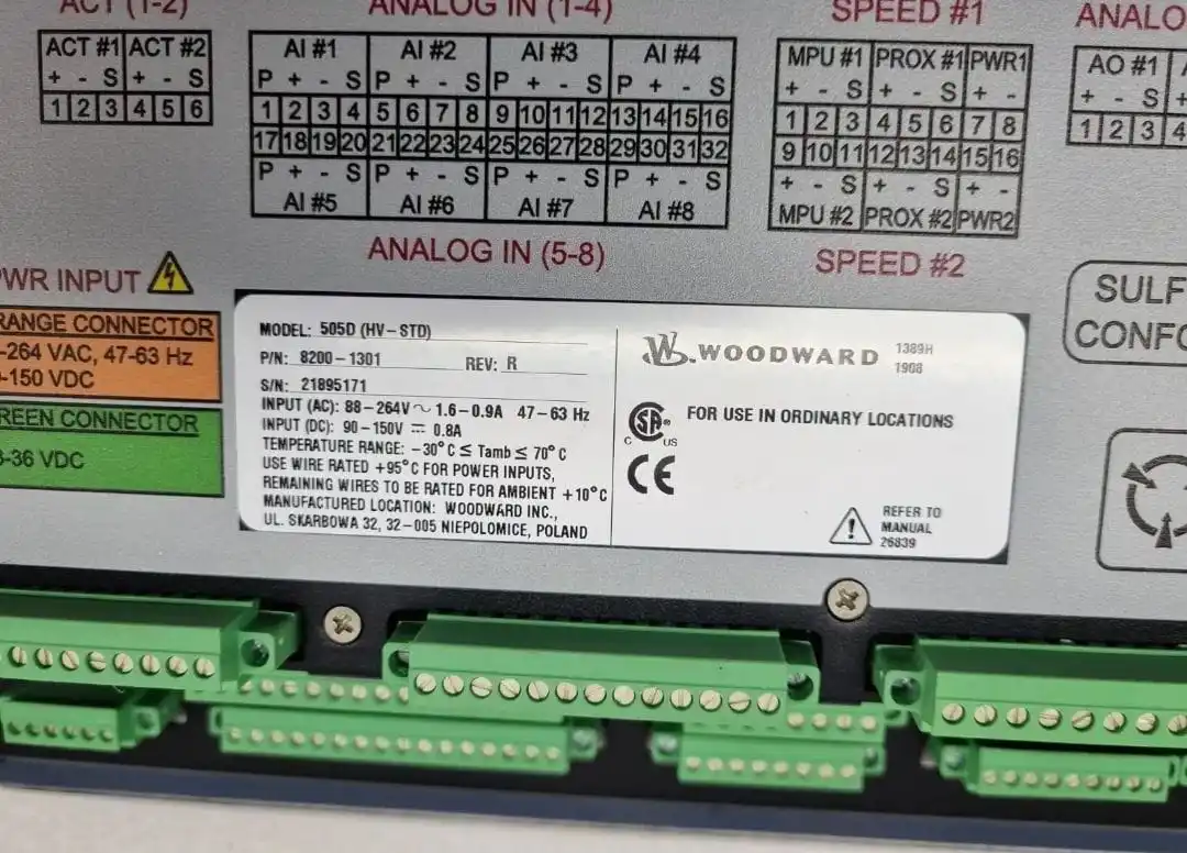 Woodward Turbine Controller 505D, 505XT, 505E - Efficient Solutions for ...