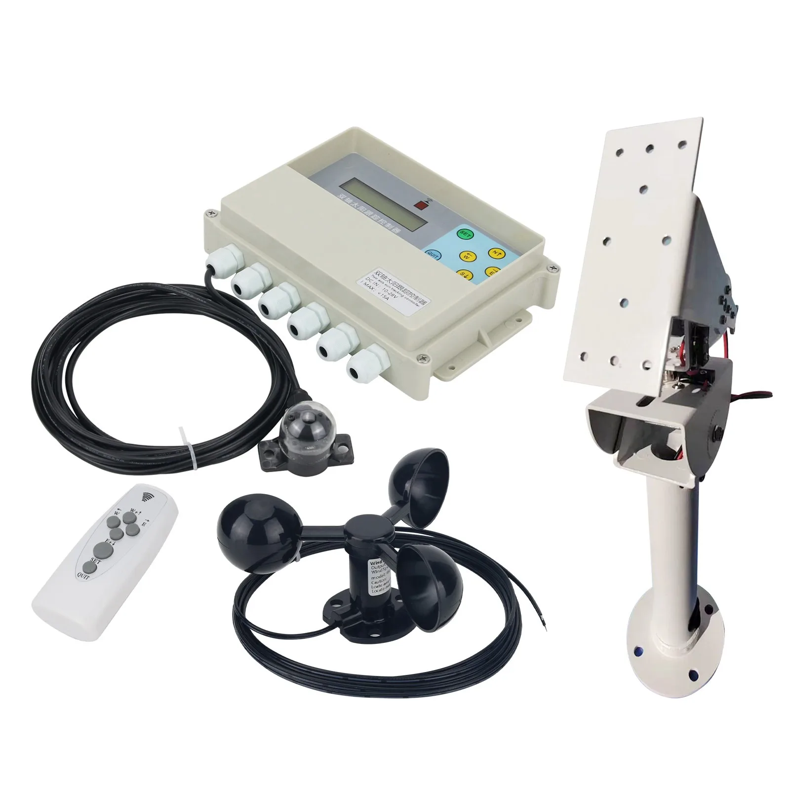 Dual Axis Solar Tracker Controller With Remote Control Wind Speed ...