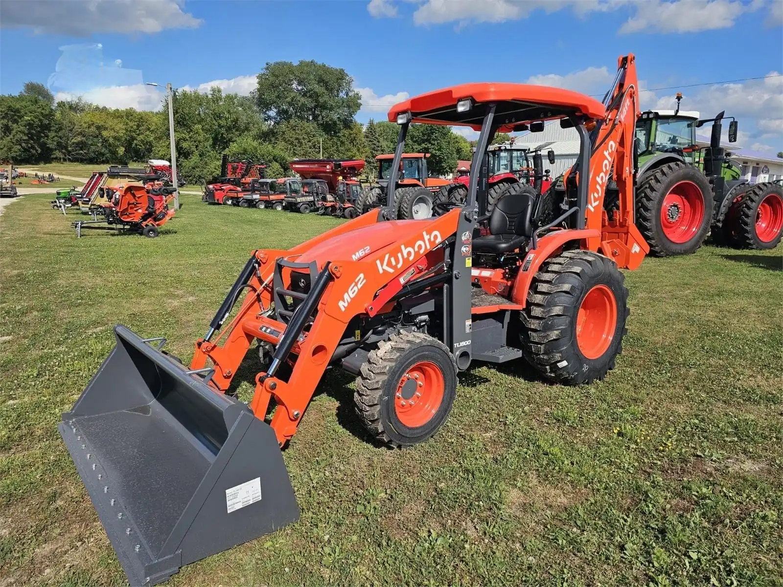 Kubota 62HP M62 TLB Front Loader Backhoe Attachment Wheel Tractor KYB ...