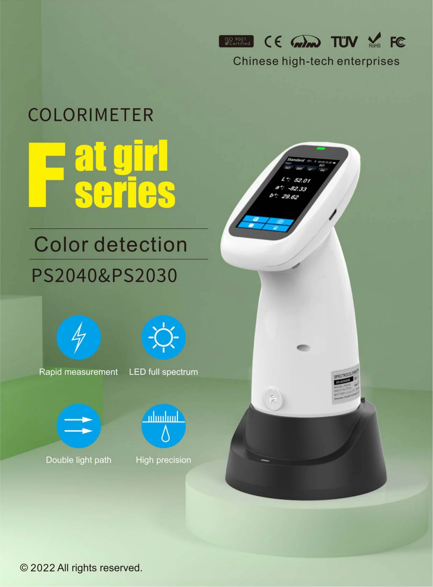 Ps2040 3nh Spectrophotometer Color Measurement Portable Handheld ...