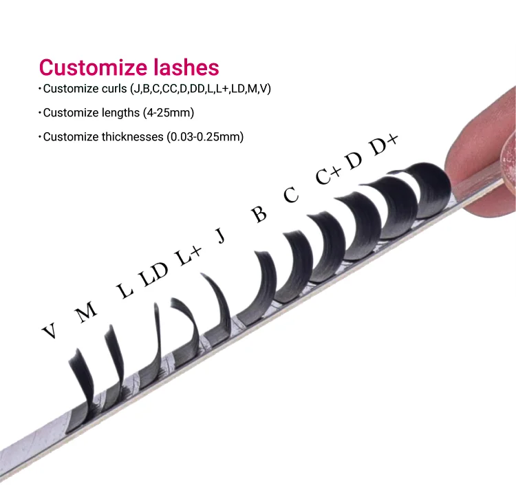 D Curl Heat Bonded Highest Quality Promade Lashes Pbt Color Promade ...