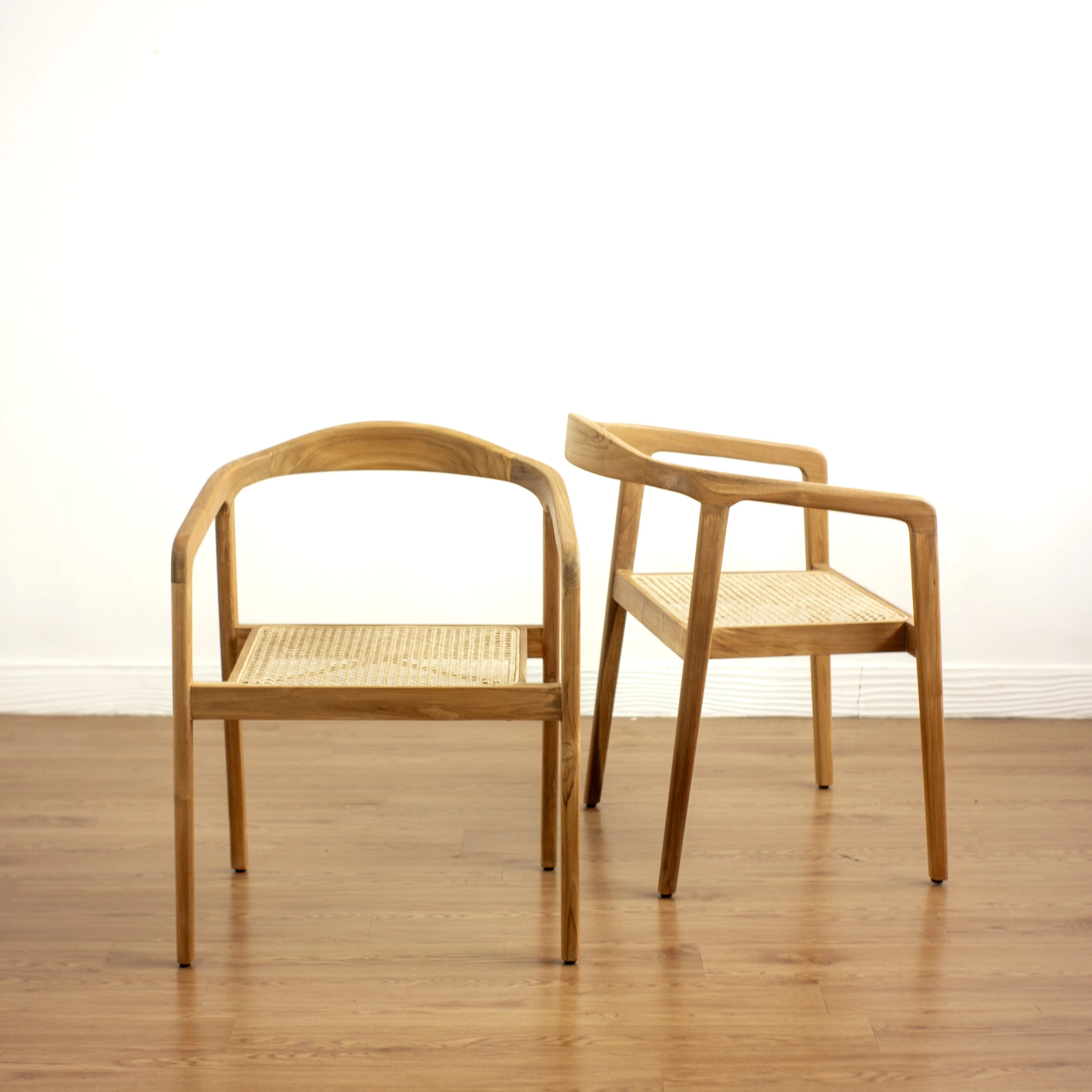 Dining Chair Natural Rattan Nordic Scandinavian Style Teak Wooden - Buy ...