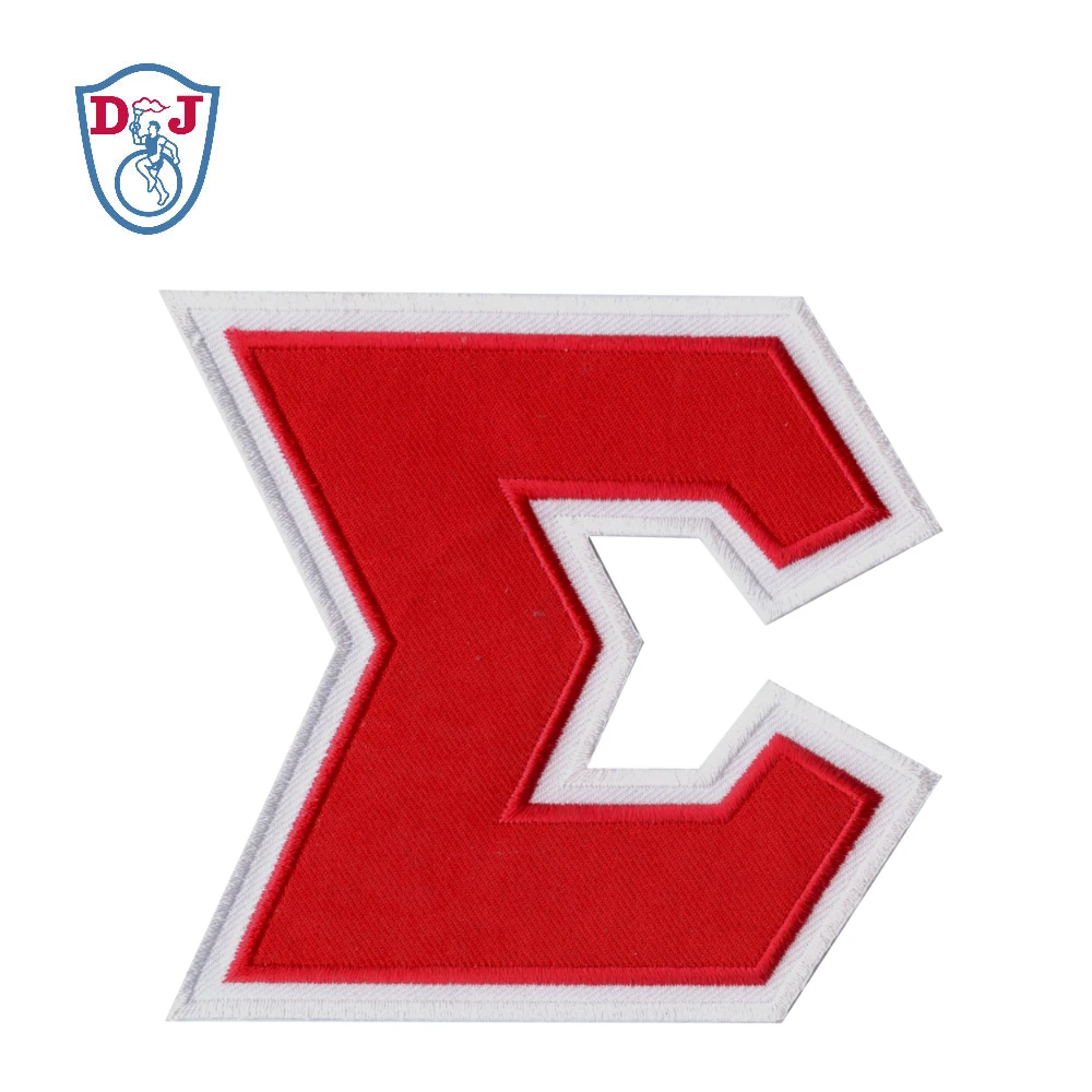 Custom Iron On Twill Patches Letter Applique Sigma Letterman Embroidery ...