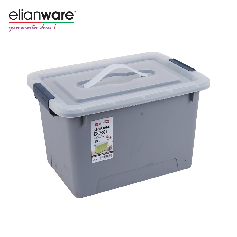 Elianware Hand Carrier Rectangle Storage Box Handle With Four Wheel ...