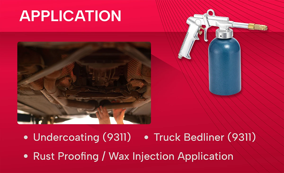 Undercoating Spray Gun - Rust Proofing & Bedliner Application