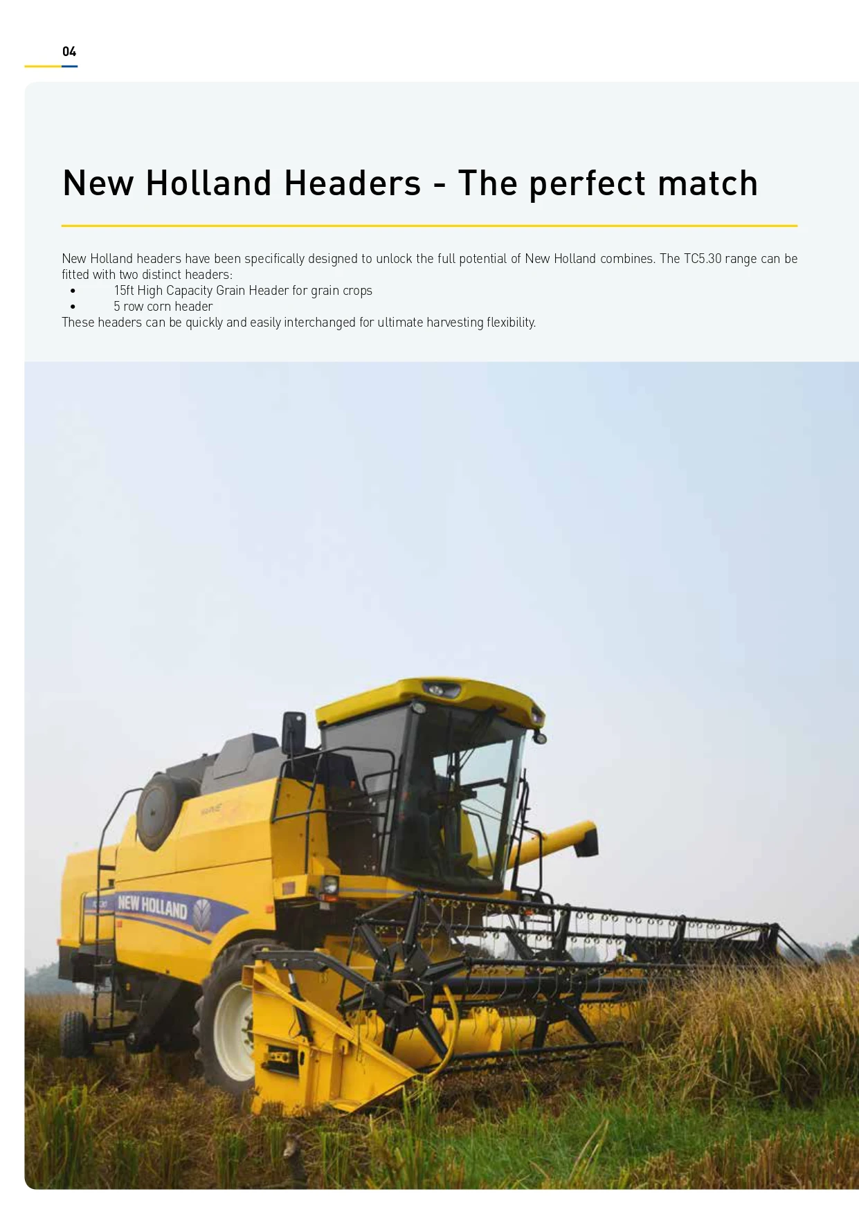 2023 New Holland Harvester TC5.30 - Efficient Multi-Crop Harvesting