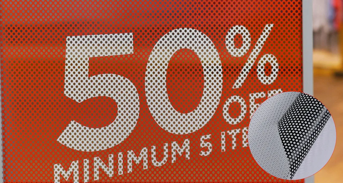 Two Way Vision Vinyl Perforated Window Film Window Decals Sticker ...