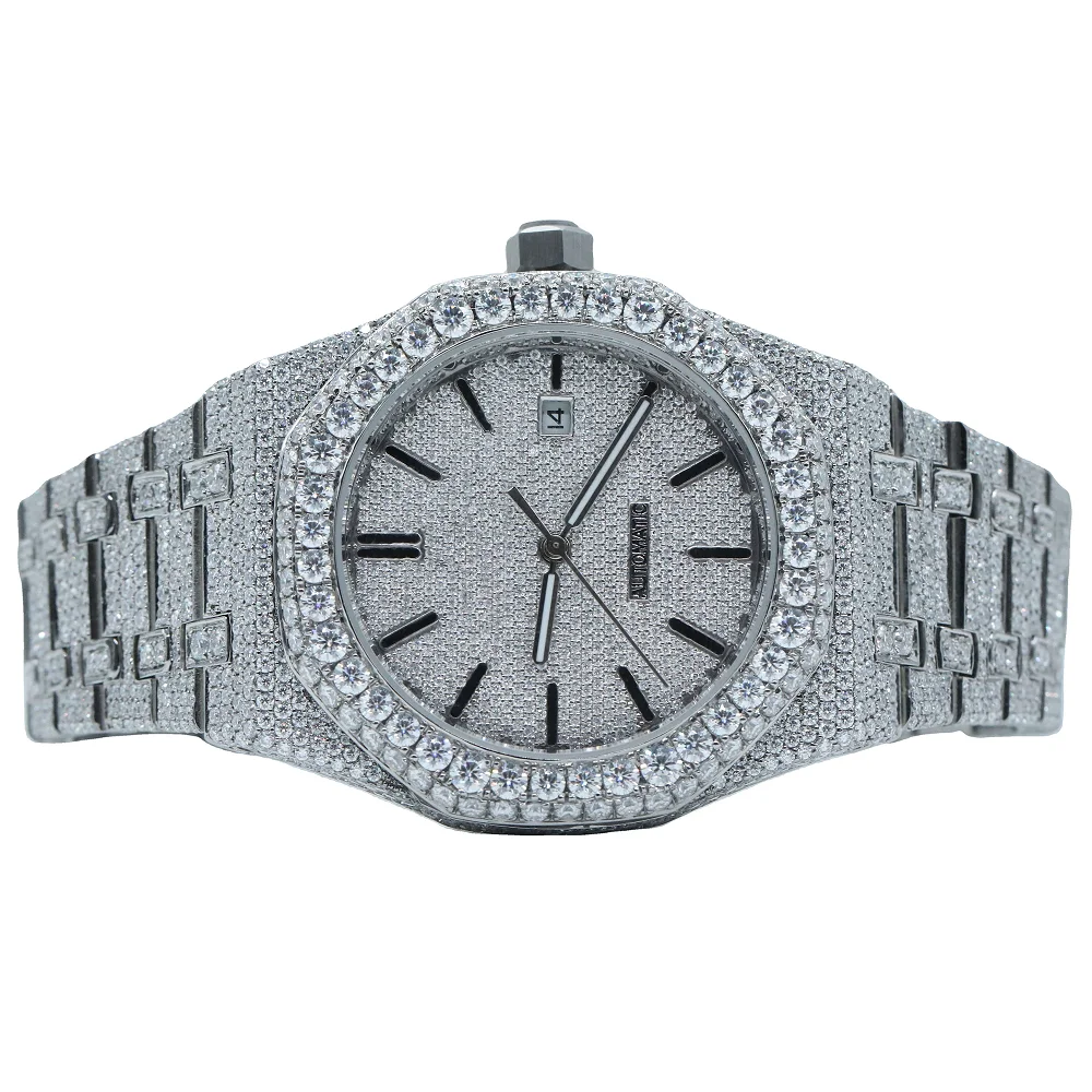 Our Mechanical Fully Iced Out Lab Grown Diamonds Watch Boasting Tester ...