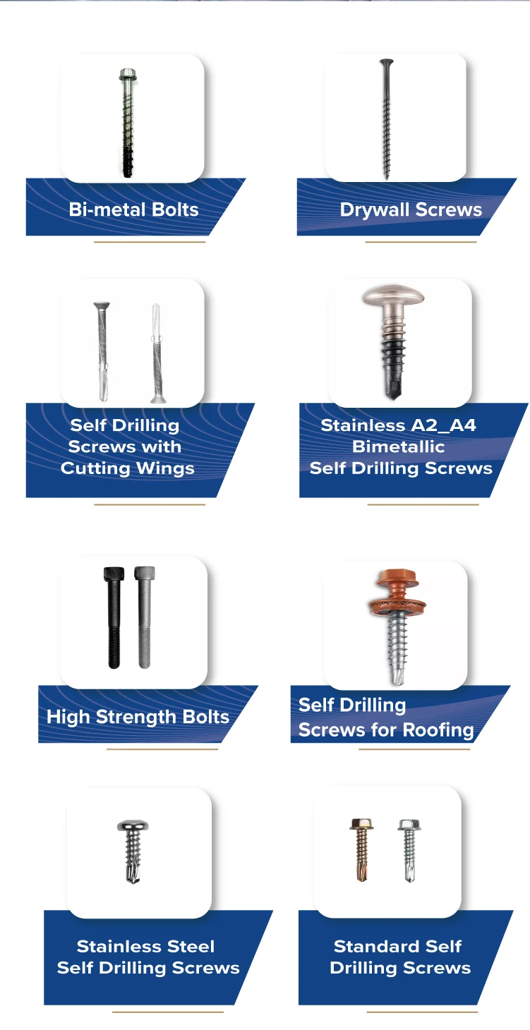 Oem Factory Roof Screw High Strength Hex Head Metal Self Drilling Screw ...