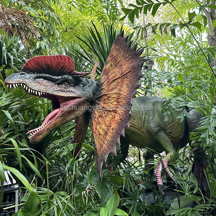 Real Size Full Body Animatronic Dilophosaurus for Jurassic Dinosaur ...