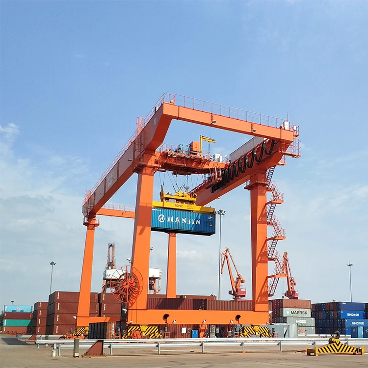 Rmg Rail Mounted Container Gantry Crane With Double Cantilevers 45 Ton ...