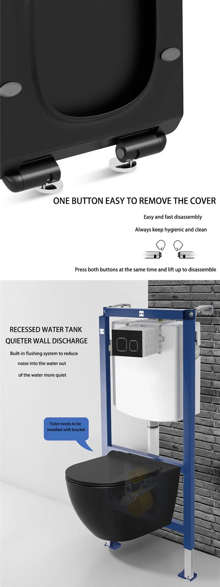 Inodoro Modern European Wc Suspendu Hanging Mounted Water Closet Matt ...