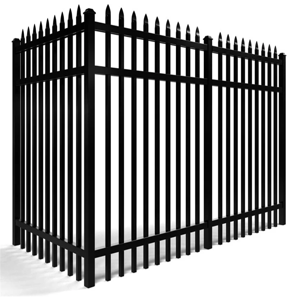 Iron Steel Fence Black Square Tube Garden School Safety Fence Zinc ...