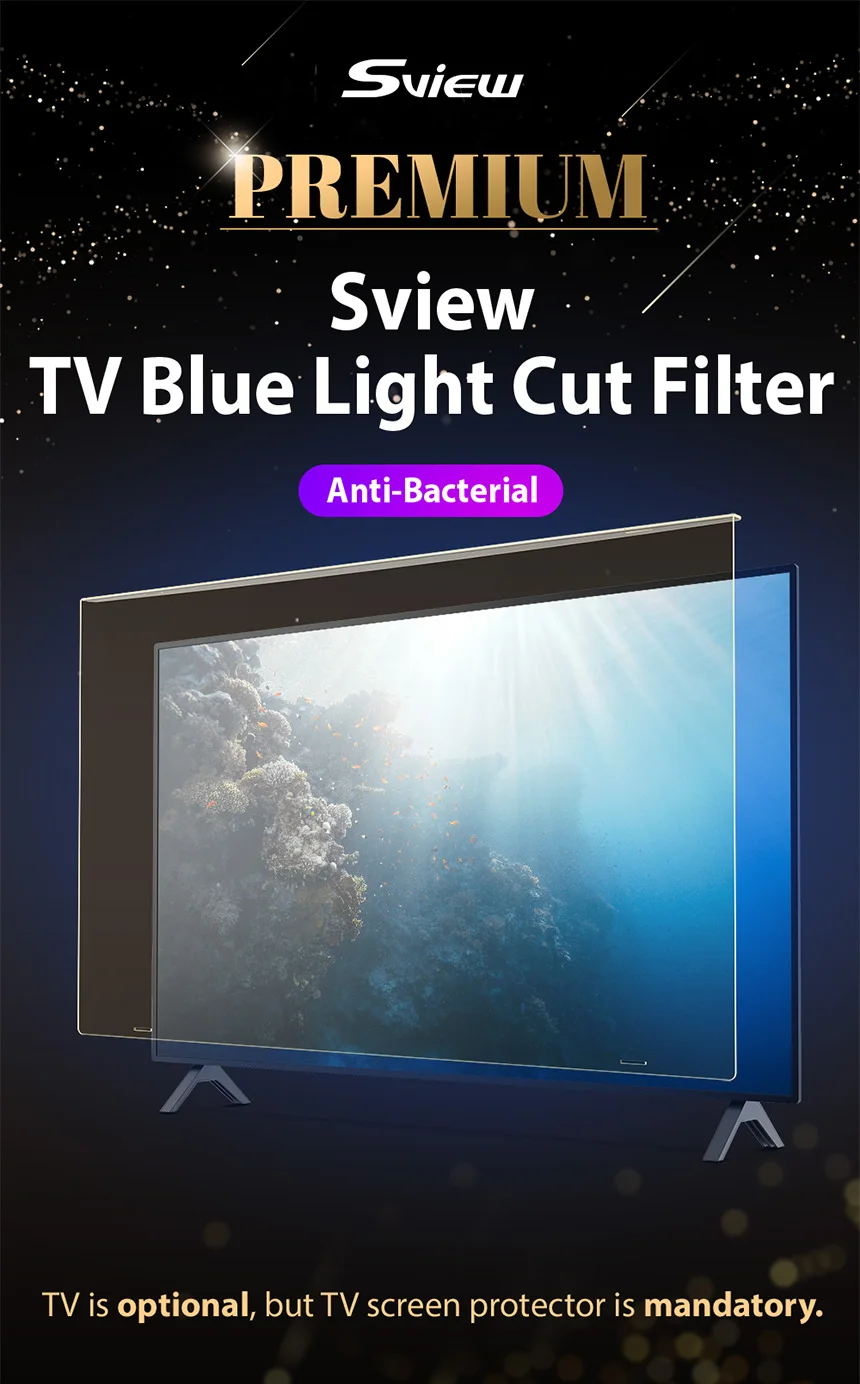 Sview 3H Acrylic Screen Protector for 65 Inch Smart Tvs