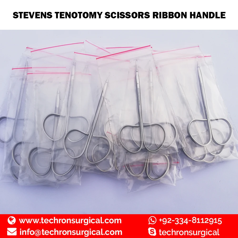 Ribbon Handle Stevens Tenotomy Scissors 11cm Curved Large Ring - Buy ...