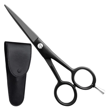 Full Black Color Coated Stainless Steel Barber Hair Scissors 5"high ...