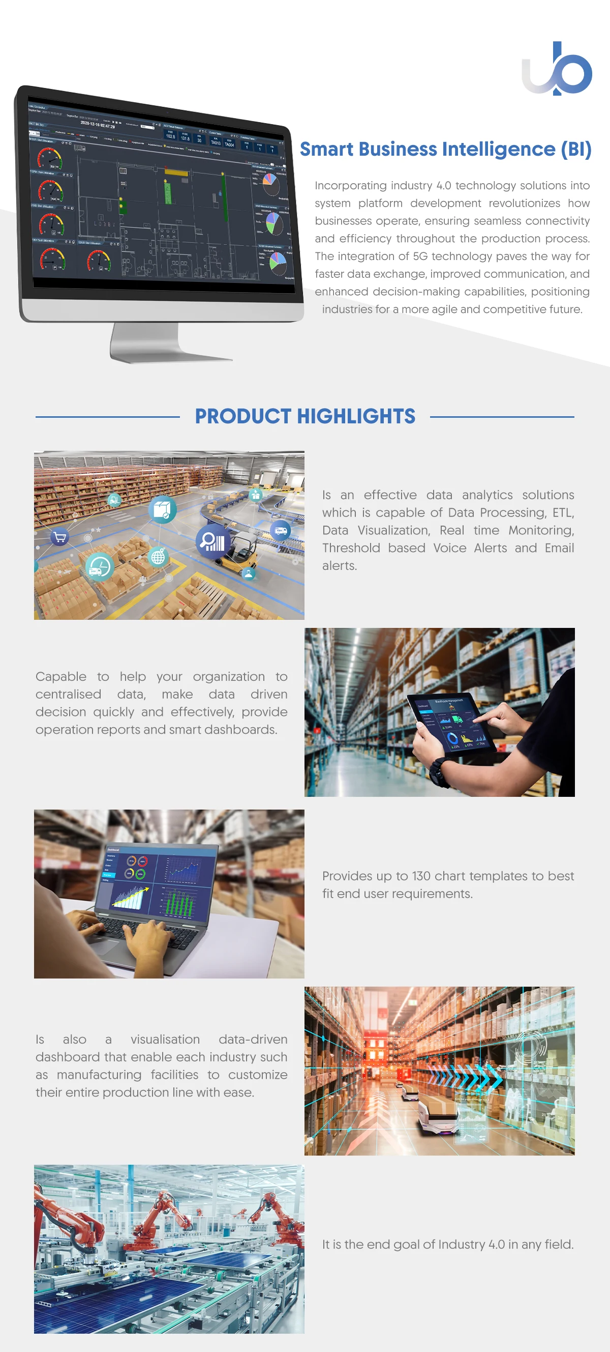 High Tech Smart Business Intelligence (BI) I4.0 System Platform ...