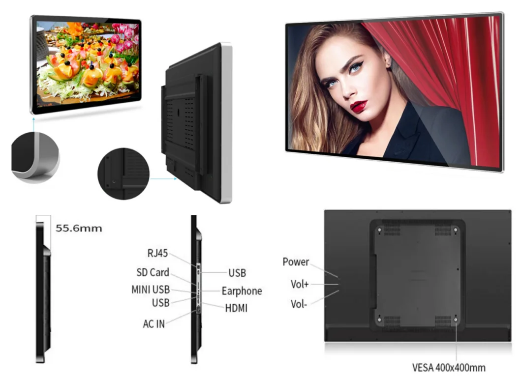 43 Inch Commercial LCD Display - Touchscreen & Brightness